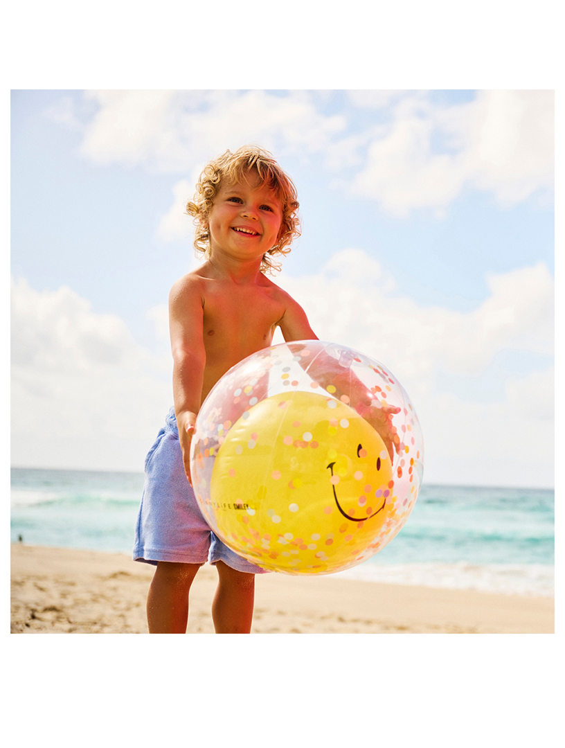 SUNNYLIFE Smiley Face 3D Inflatable Beach Ball | Holt Renfrew